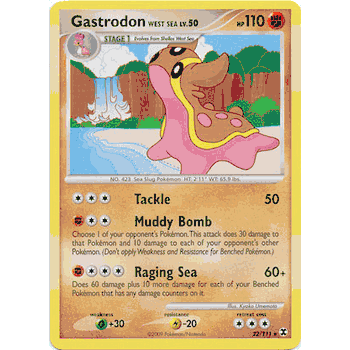GASTRODON WEST SEA Pokemon Platinum Rising Rivals Rare Card # 22