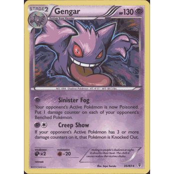 GENGAR Pokemon GENERATIONS Holo Rare Card # 35/83