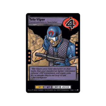 GI Joe TCG Card # 108 Tele-Viper Communications Specialist Common Card