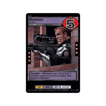 GI Joe TCG Card # 67 Blackout Sniper Holofoil Card