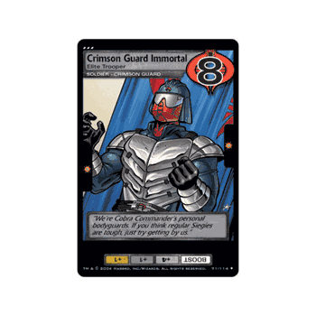 GI Joe TCG Card # 71 Crimson Guard Immortal Elite Trooper Uncommon Card