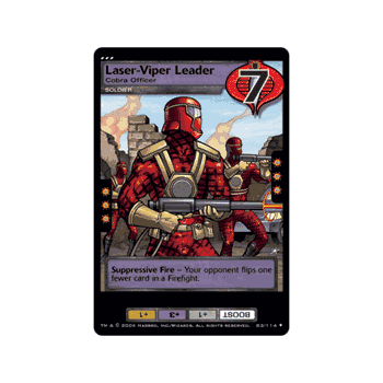 GI Joe TCG Card # 83 Laser-Viper Leader Cobra Officer Uncommon Card