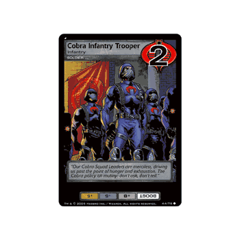 GIJOE TCG Armored Strike Common Card # 44 Cobra Infantry Trooper Infantry