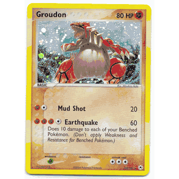 GROUDON Secret Rare Holofoil Pokemon Hidden Legends Card # 102