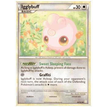IGGLYBUFF HeartGold SoulSilver HGSS Uncommon Pokemon Card # 44/123