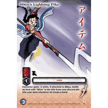 InuYasha TCG Tetsusaiga Common Card # 72 Hiten's Lightning Pike