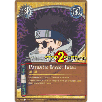 J-039 Parasitic Insect Jutsu Uncommon Naruto Card
