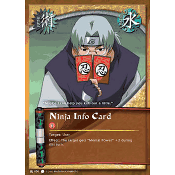J-050 Ninja Info Card Common Naruto Card
