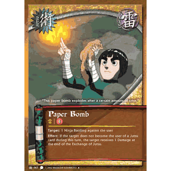 J-067 Paper Bomb Uncommon Naruto Card