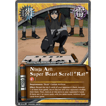J-514 NINJA ART: SUPER BEAST SCROLL RAT Uncommon Naruto Card