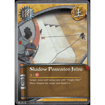 J-655 SHADOW POSSESSION JUTSU Uncommon Naruto Card