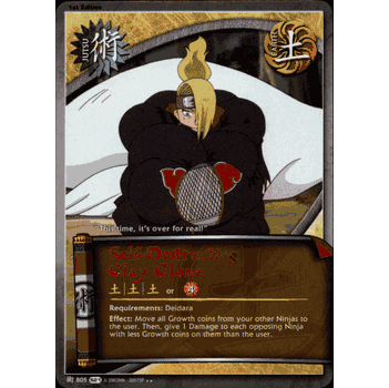 J-805 SELF-DESTRUCTING CLAY CLONE Naruto Shattered Truth Rare Card