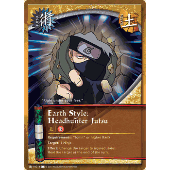 J-US016 Earth Style: Headhunter Jutsu Naruto Common Card