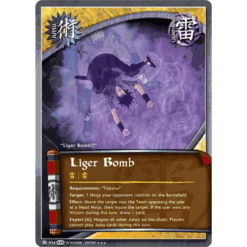J934 LIGER BOMB Super Rare Naruto Kage Summit Card