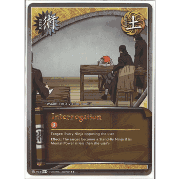 J974 INTERROGATION Rare Naruto Series 27 Hero's Ascension Card