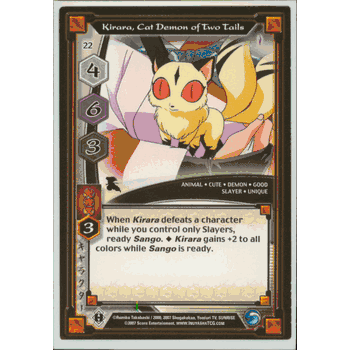 KIRARA, CAT DEMON OF TWO TAILS Inuyasha Keshin 1st Edition Common Card # 22