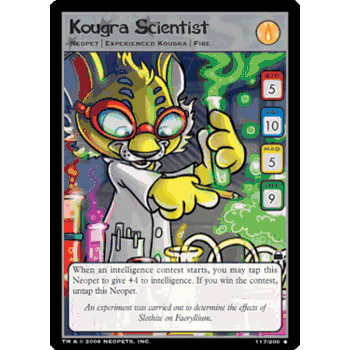 KOUGRA SCIENTIST Neopets TCG Travels in Neopia Uncommon Card # 117
