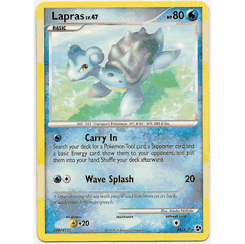 LAPRAS LV.47 Pokemon Great Encounters Rare Card # 21