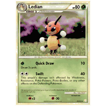 LEDIAN HeartGold SoulSilver HGSS Rare Pokemon Card # 25/123