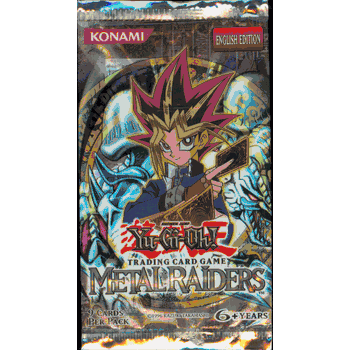 METAL RAIDERS Yugioh Booster Pack containing 9 Yu-Gi-Oh Cards