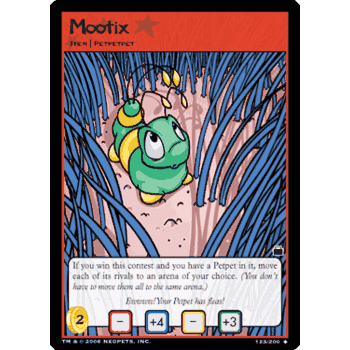 MOOTIX Neopets TCG Travels in Neopia Uncommon Card # 123