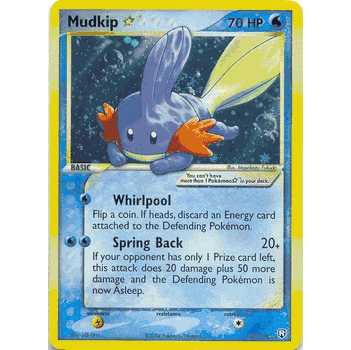 MUDKIP "STAR" Team Rocket Returns Holofoil Rare Pokemon Card # 107