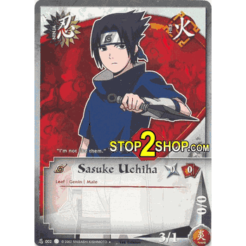 N-002 Sasuke Uchiha Uncommon Naruto Card