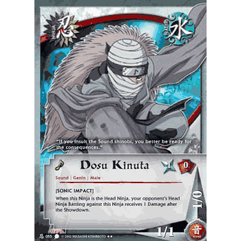 N-055 Dosu Kinuta Rare Naruto Card