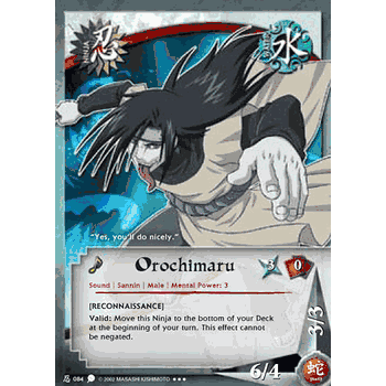 N-084 Orochimaru Gold Foil Rare Naruto Card