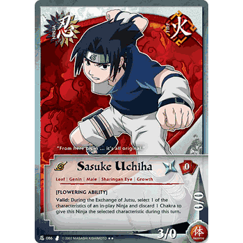 N-086 Sasuke Uchiha Rare Naruto Card