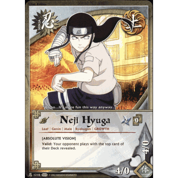N-1210 NEJI HYUGA Common Naruto Weapons of War Card