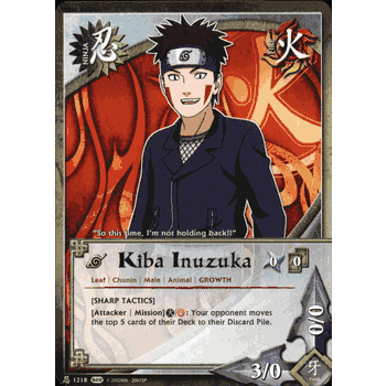 N-1218 KIBA INUZUKA Common Naruto Weapons of War Card