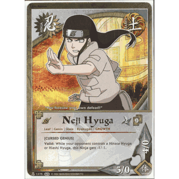N-1275 NEJI HYUGA [CURSED GENIUS] Common Naruto Invasion Card