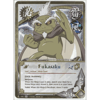 N-1302 FUKASAKU [SAGE TRAINING] Rare Naruto Invasion Card