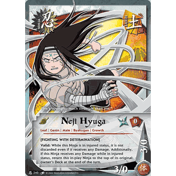 N-240 Neji Hyuga Common Naruto Card
