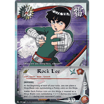 N-258 Rock Lee Gold Foil Super Rare Naruto Card