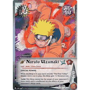 N-288 Naruto Uzumaki Gold Foil Super Rare Naruto Card