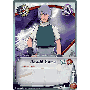 N-303 Arashi Fuma Common Naruto Card