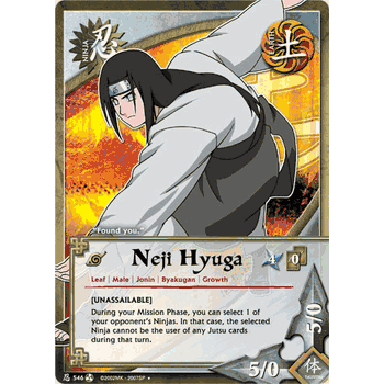 N-546 NEJI HYUGA Uncommon Naruto Card