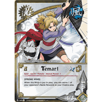 N-569 TEMARI Rare Naruto Card