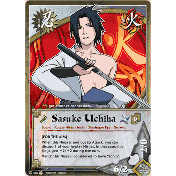 N-589 SASUKE UCHIHA Starter Deck Gold Foil Exclusive Naruto Card