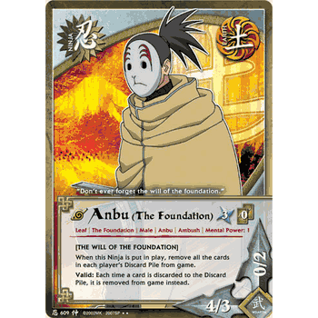 N-609 ANBU (THE FOUNDATION) Rare Naruto Card