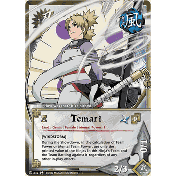 N-642 TEMARI Rare Naruto Card