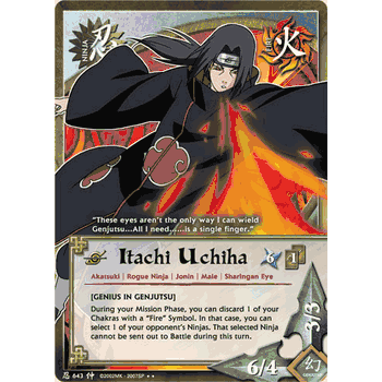 N-643 ITACHI UCHIHA Rare Naruto Card