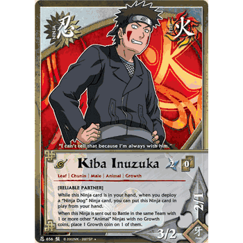 N-656 Kiba Inuzuka (Reliable Partner) Naruto TCG Uncommon Card