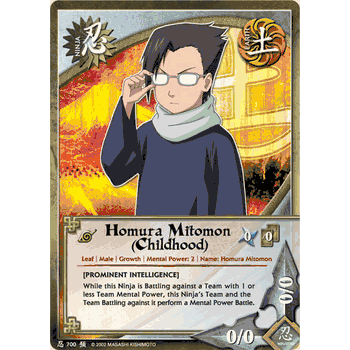 N-700 Homura Mitomon (Childhood) (Prominent Intelligence) Naruto TCG ...
