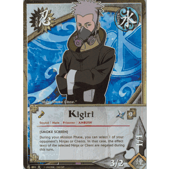 N-801 KIGIRI Rare Naruto Card