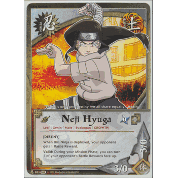 N-883 Neji Hyuga (Destiny) Common Naruto Card