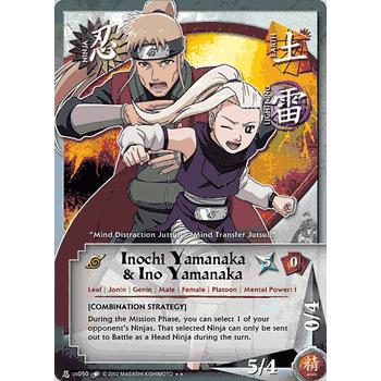 N-US050 Inochi Yamanaka & Ino Yamanaka Rare Naruto Card