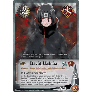 N-US061 Itachi Uchiha Rare Naruto Card